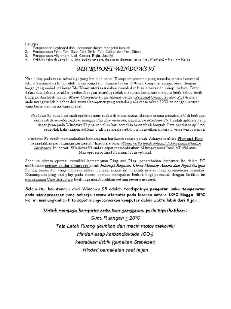 praktek word 2 | PDF