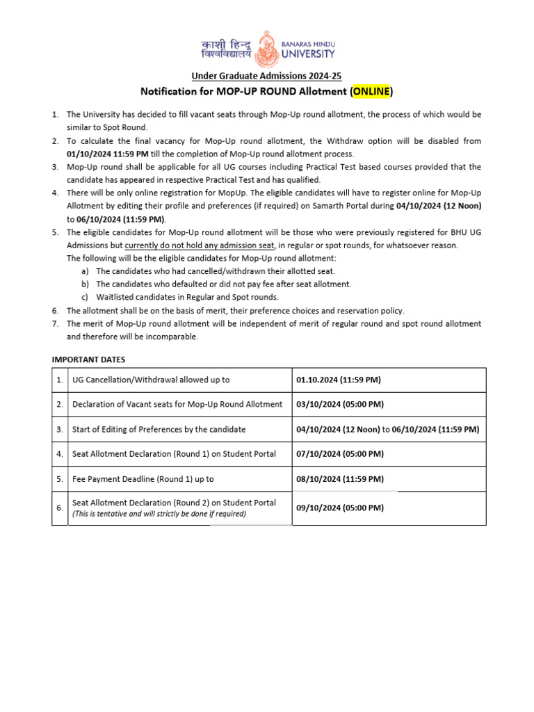 Ug Mop Guidelines | PDF