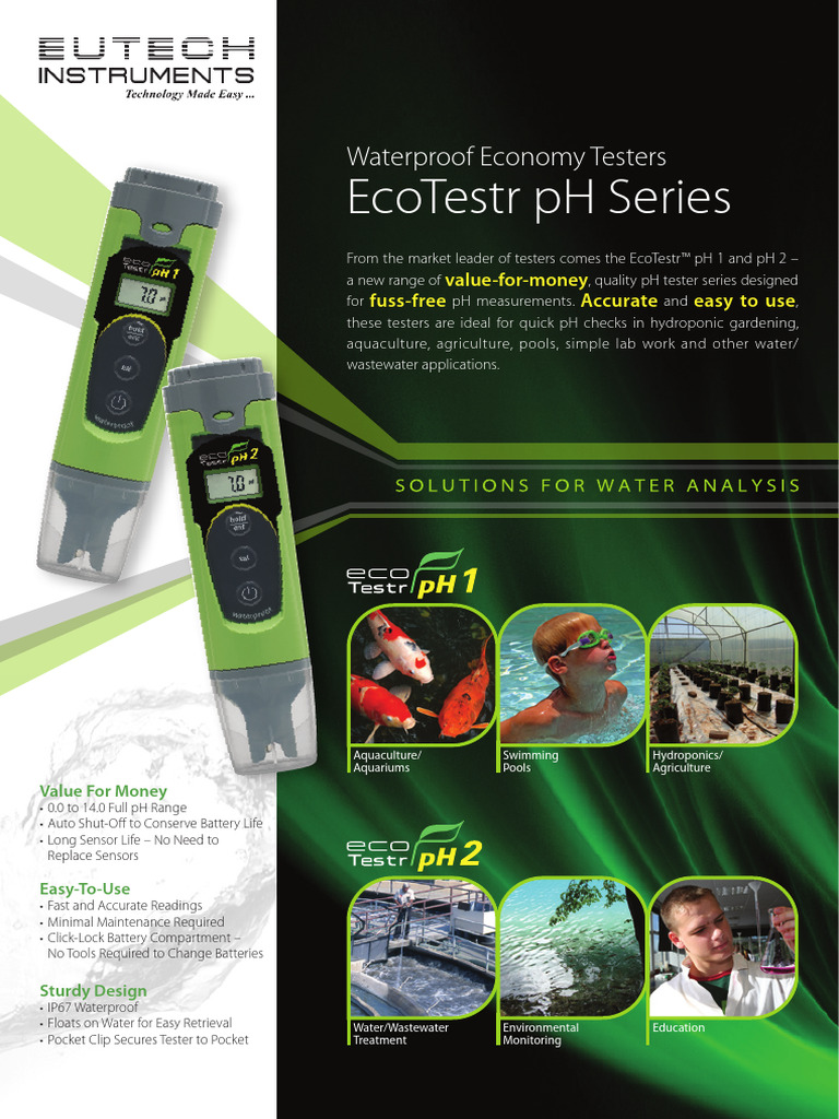 EUTECH - PH METER - ECO TESTR 2 - PEN TYPE | PDF