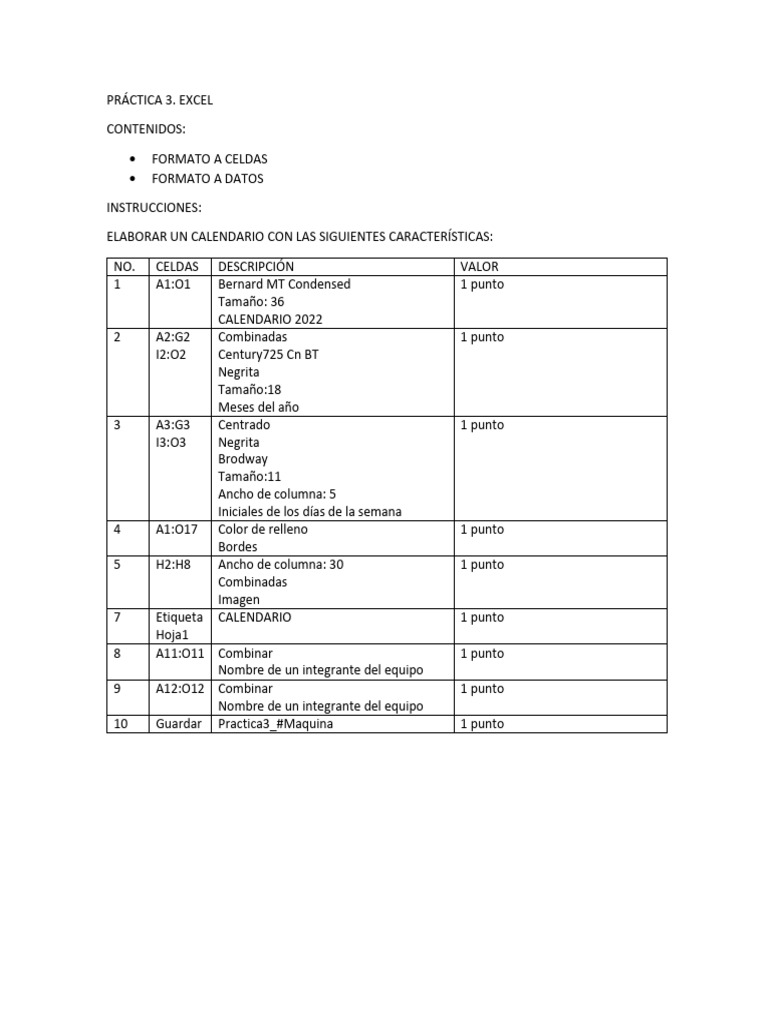 PRACTICA 3_Excel | PDF