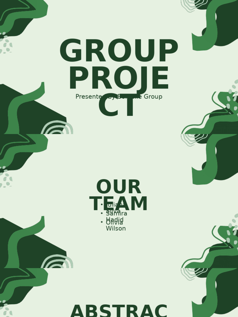 Green Abstract Playful Group Project Presentation | PDF