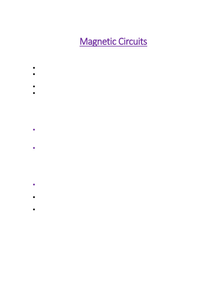 Magnetic Circuit | PDF