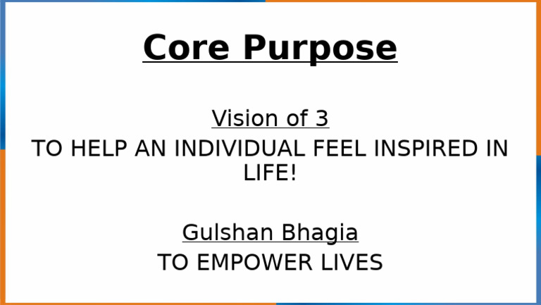 Core Purpose | PDF