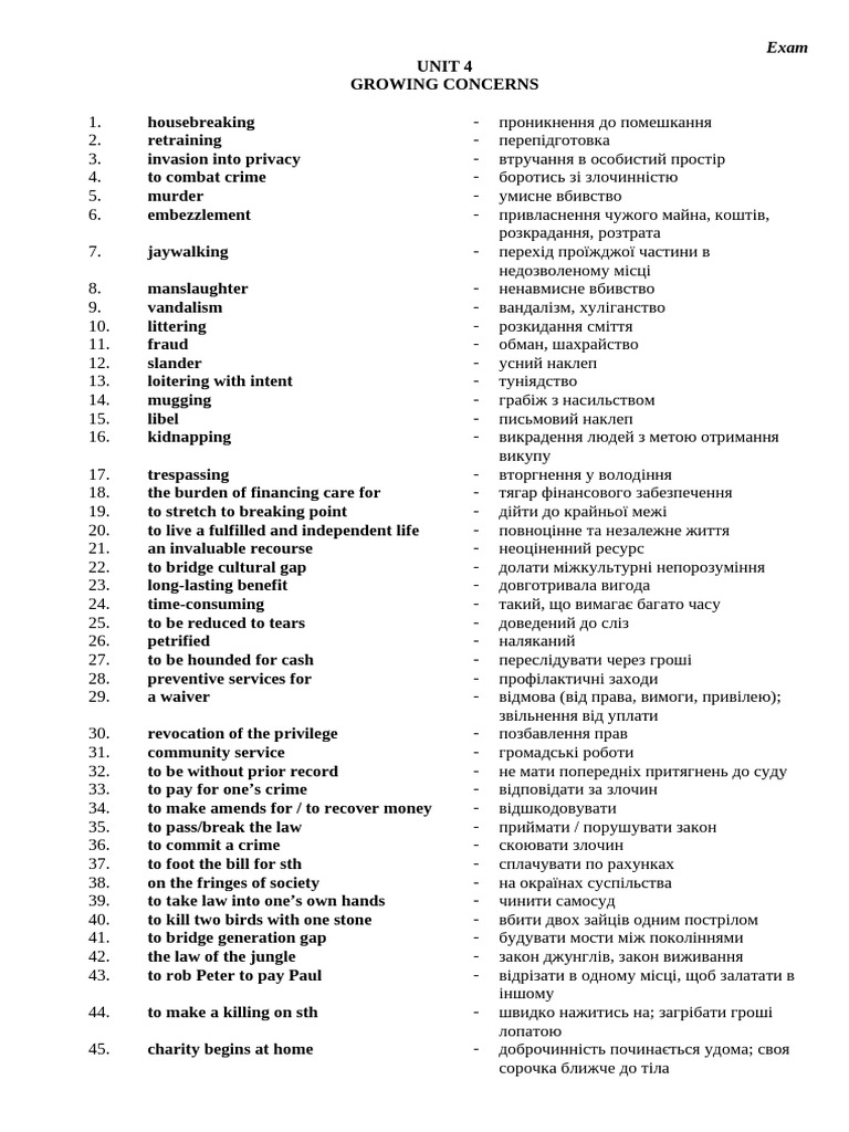Unit 4 Growing Concerns Exam | PDF
