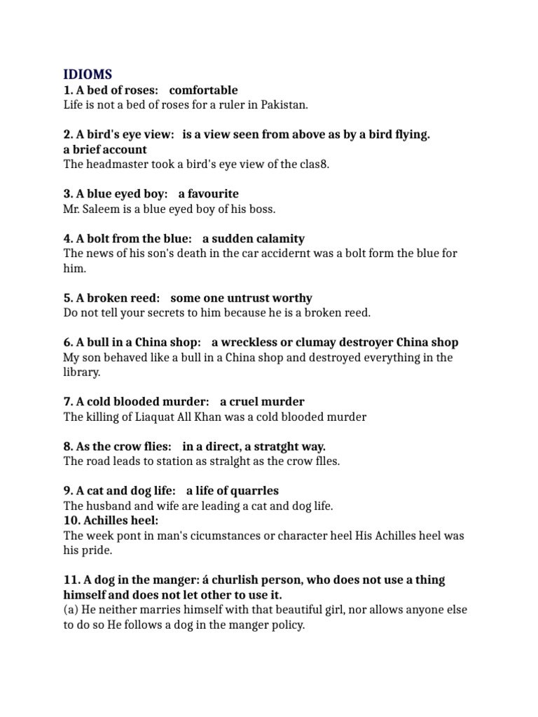 Idiom | PDF