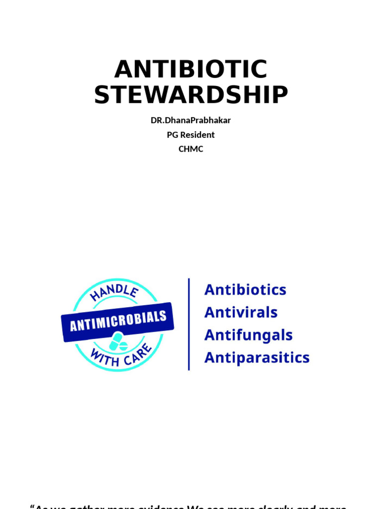 Antibiotic Stewardship | PDF