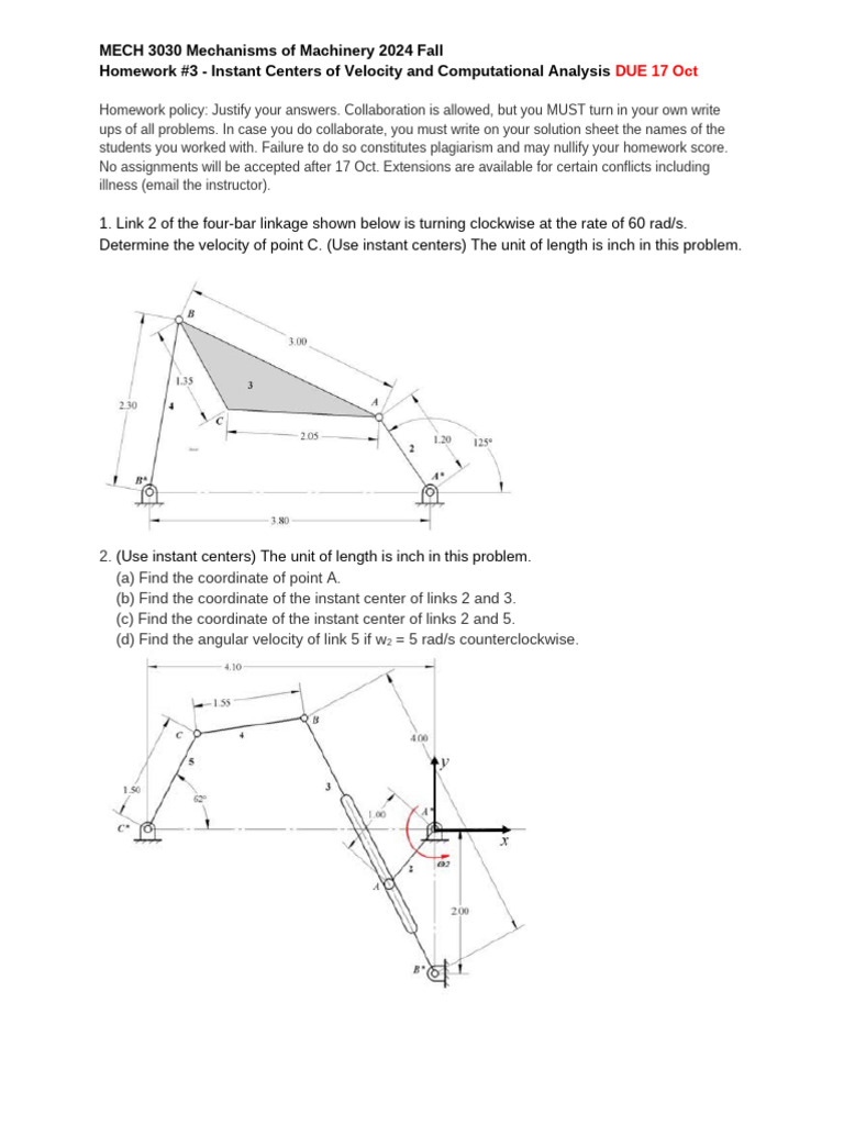 MECH3030+HW#3 2024fall | PDF
