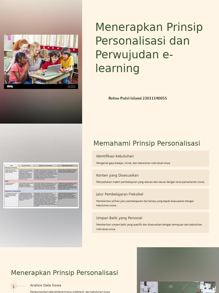 Menerapkan Prinsip Personalisasi Dan Perwujudan e Learning | PDF