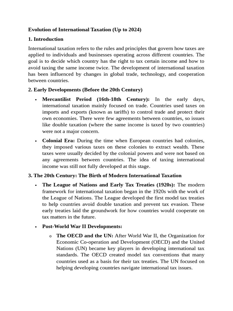 International Taxation Notes | PDF