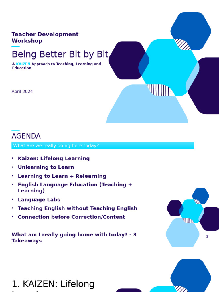 Being Better Bit by Bit - Teacher Development Workshop | PDF