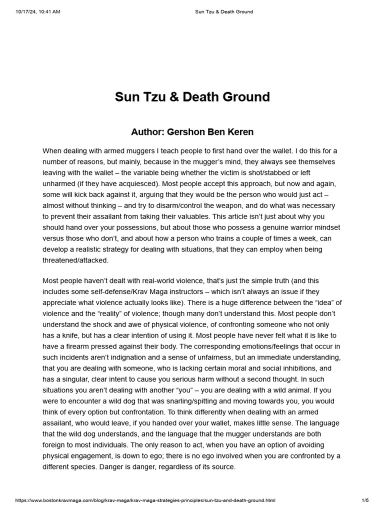 Sun Tzu & Death Ground | PDF