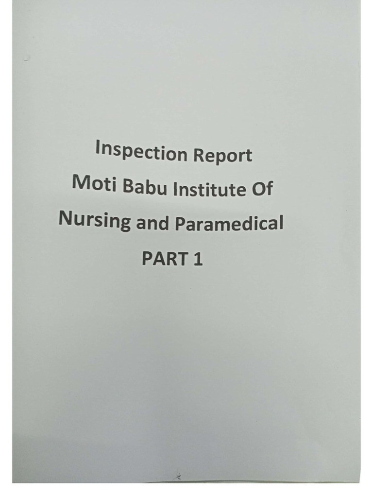 Inspection Paramedical | PDF