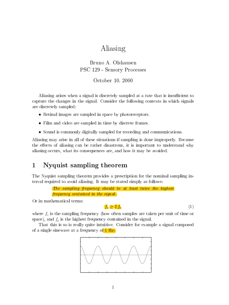 aliasing | PDF