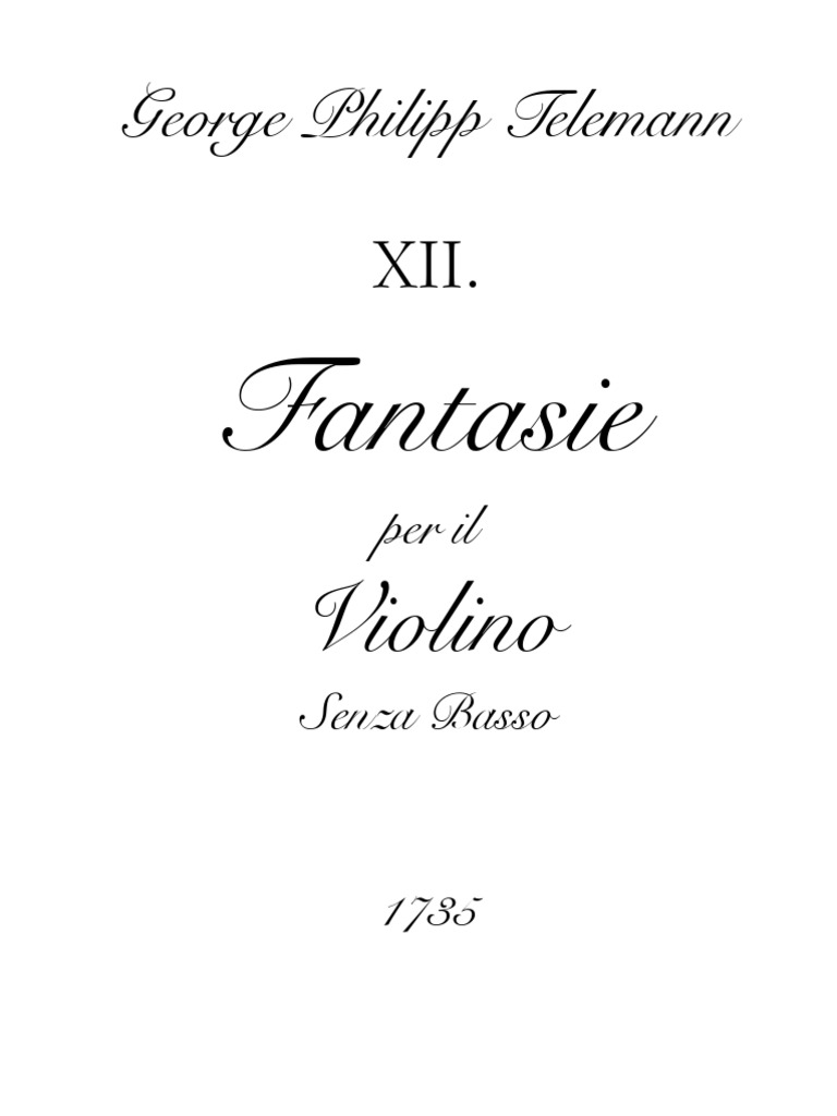 IMSLP836424-PMLP65991-Telemann Violin Fantasias Complete | PDF