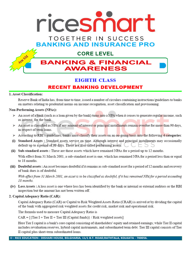 Asset-V1 RICE+42 31 3852+2021 Q1+type@asset+block@BANKING INSURANCE EXAMS - Economics - Class ...