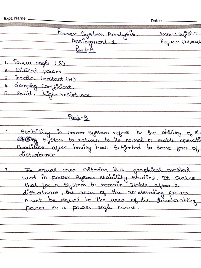 Power System Assignment | PDF