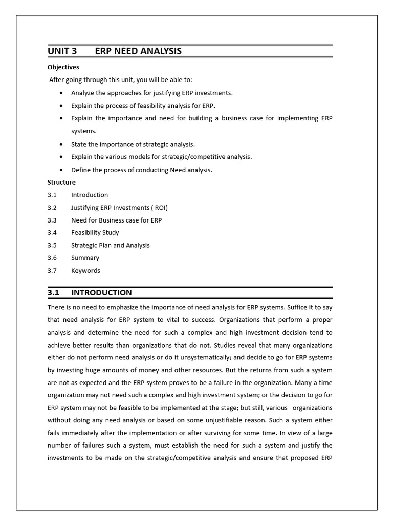 ERP - Unit 3 | PDF