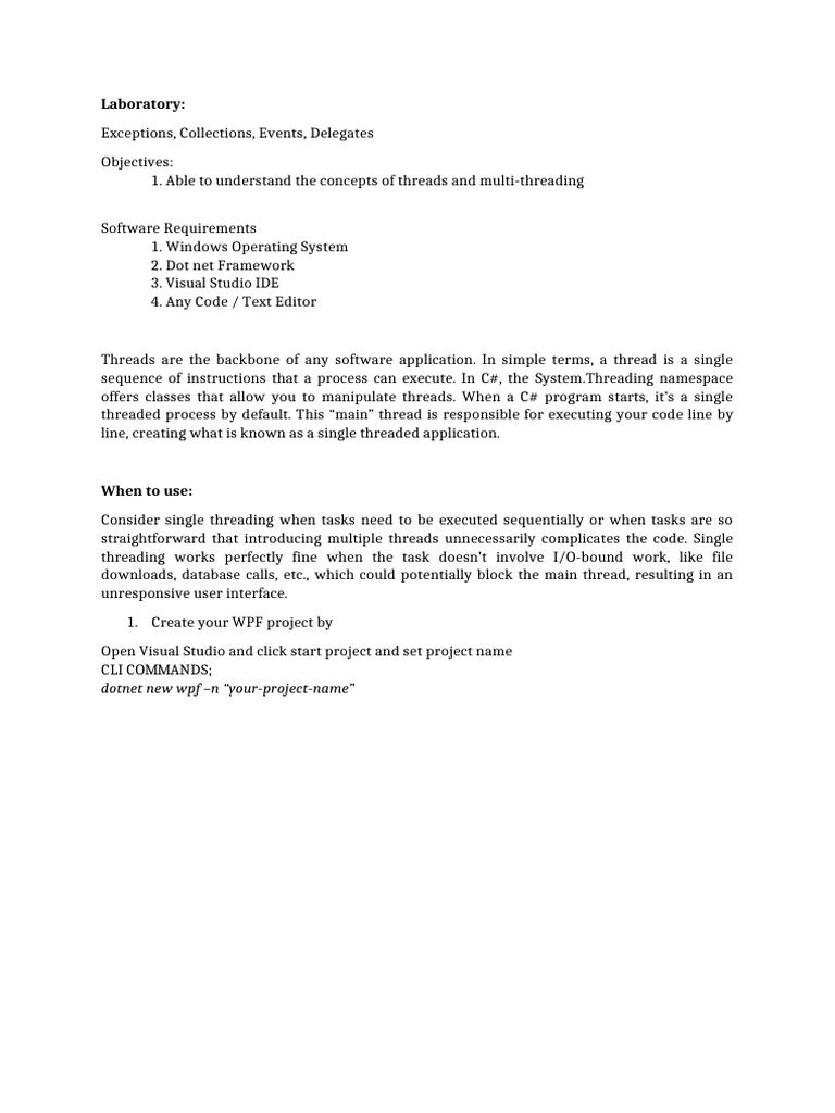 Event Driven Lab Midterm Threads | PDF