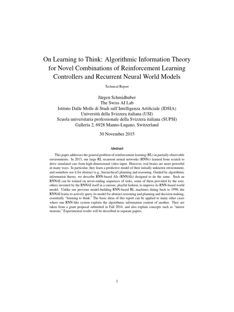 Learning to think | PDF