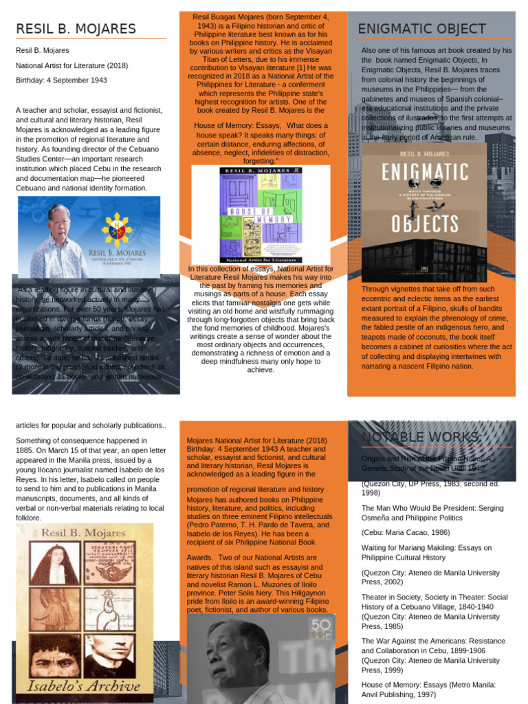 Resil B. Mojares: Literary Contributions | PDF