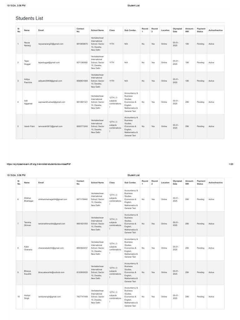 Vis Student List CTF | PDF