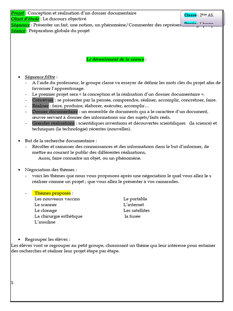 2as Projet 1 Doc 5 10 | PDF