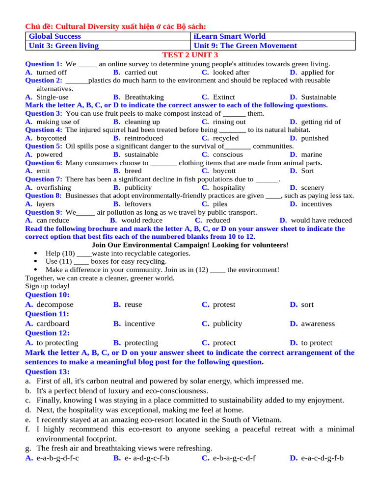 HS Unit 3 Test 2 | PDF