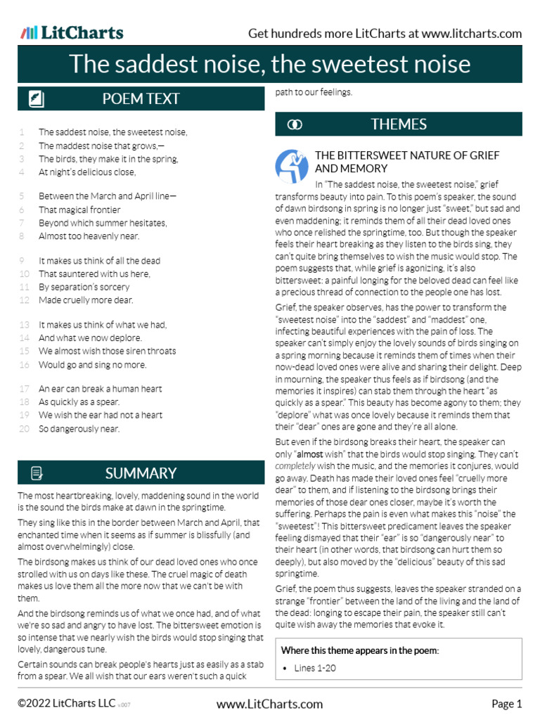 LitCharts-the-saddest-noise-the-sweetest-noise | PDF LitCharts-the-saddest-noise-the-sweetest-noise | PDF
