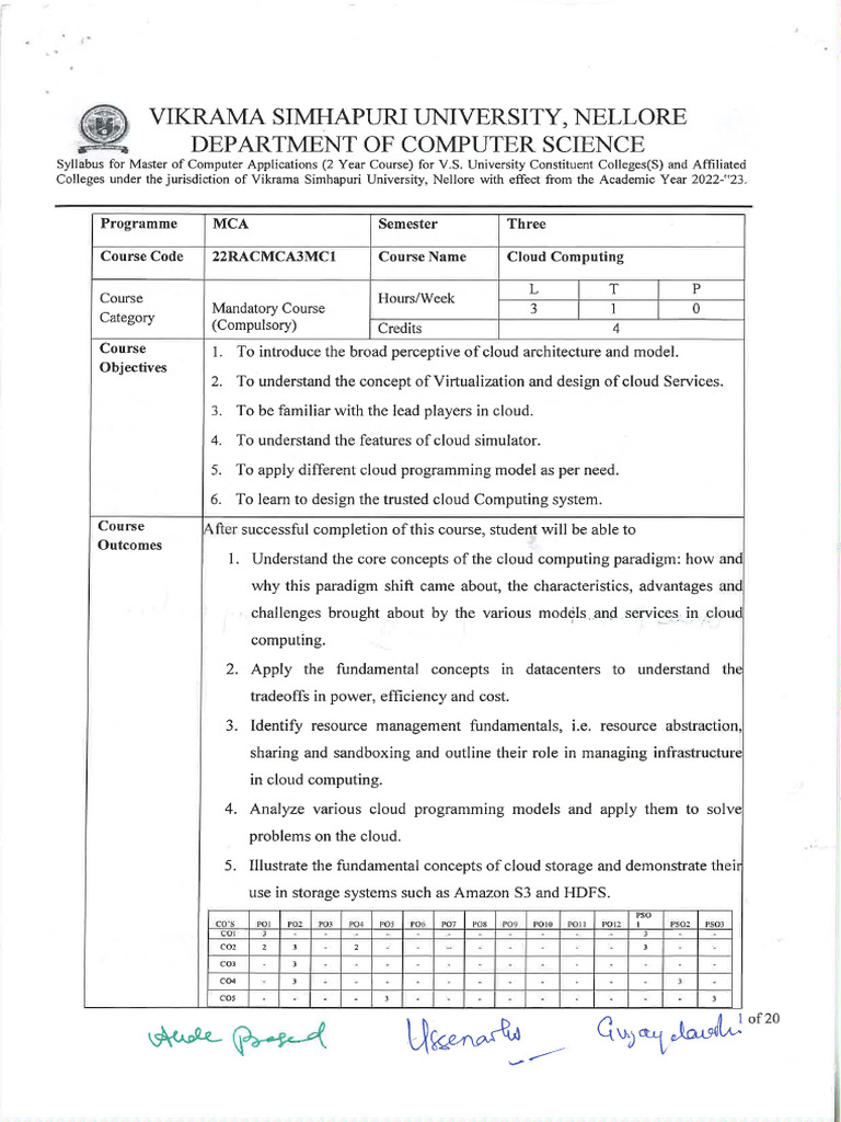 MCA-III Sem-2023 Modified | PDF