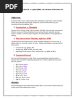 Pronunciation Chart for Sounds | PDF