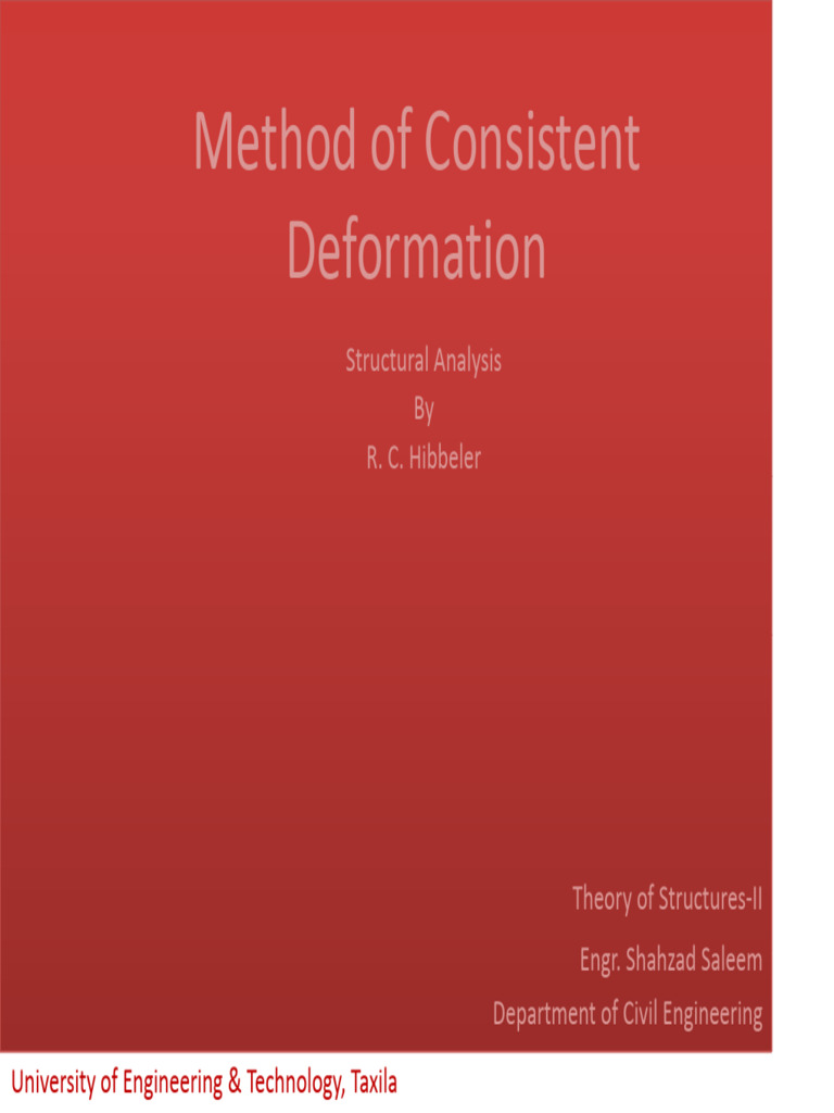 Method of Consistent Deformation Analysis | PDF