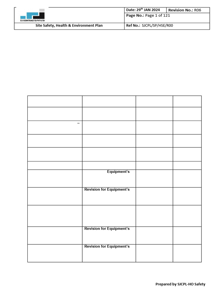 SJCPL EHS PLAN @apr-24 | PDF