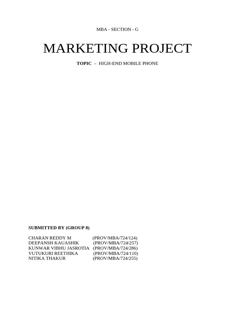 Marketing Project | PDF