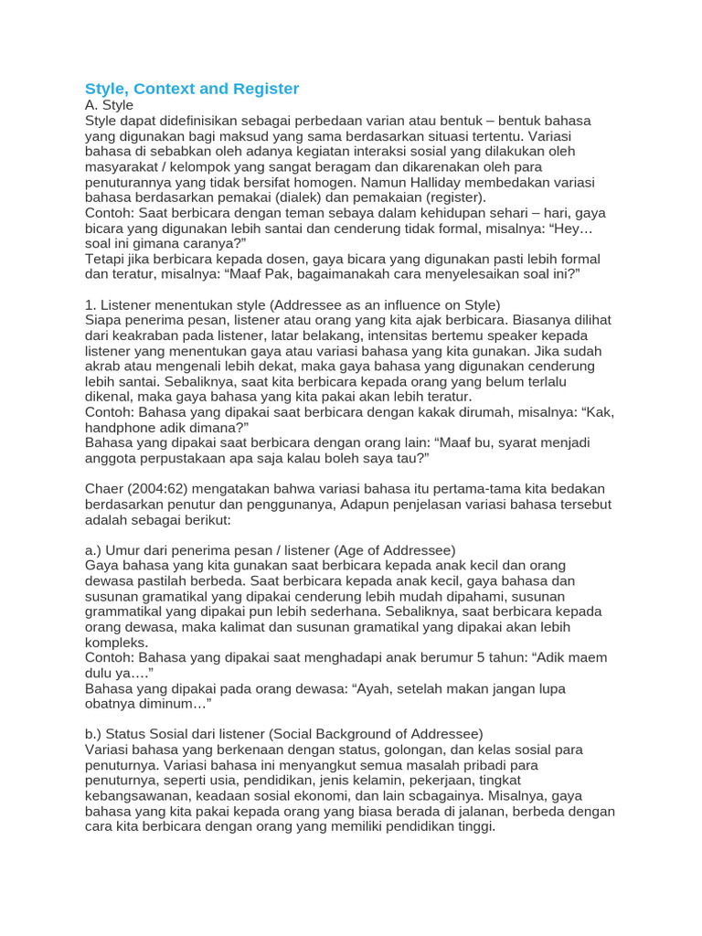 Materi Sosiolinguistik | PDF | Seni & Disiplin Bahasa