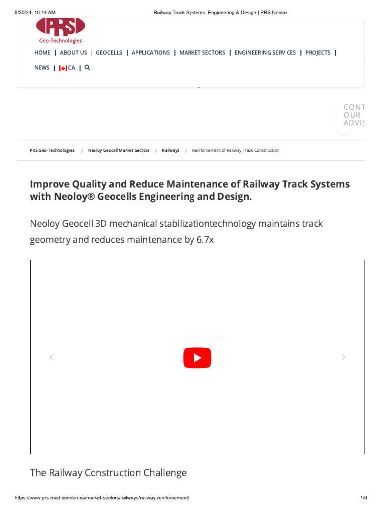 Neoloy Geocells for the reinforcement of Railway Track Construction | PDF