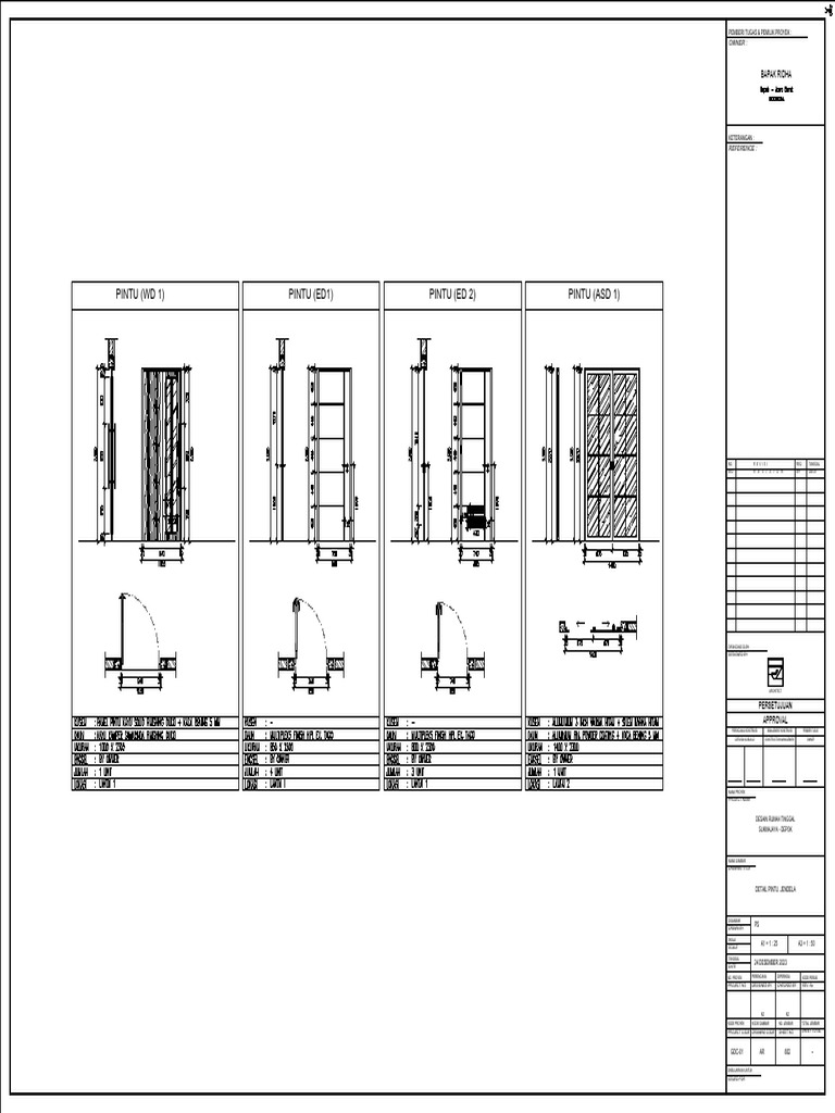 Ar 802 Detail Pintu Jendela | PDF