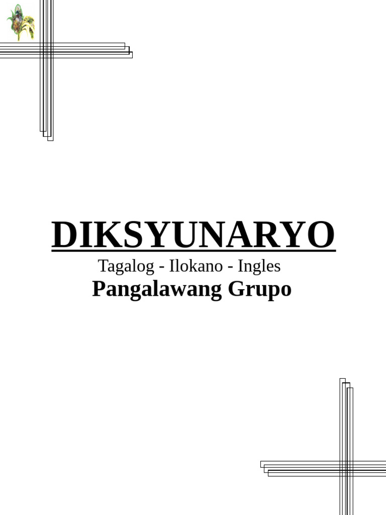 Diksyunaryo Nilalaman | PDF