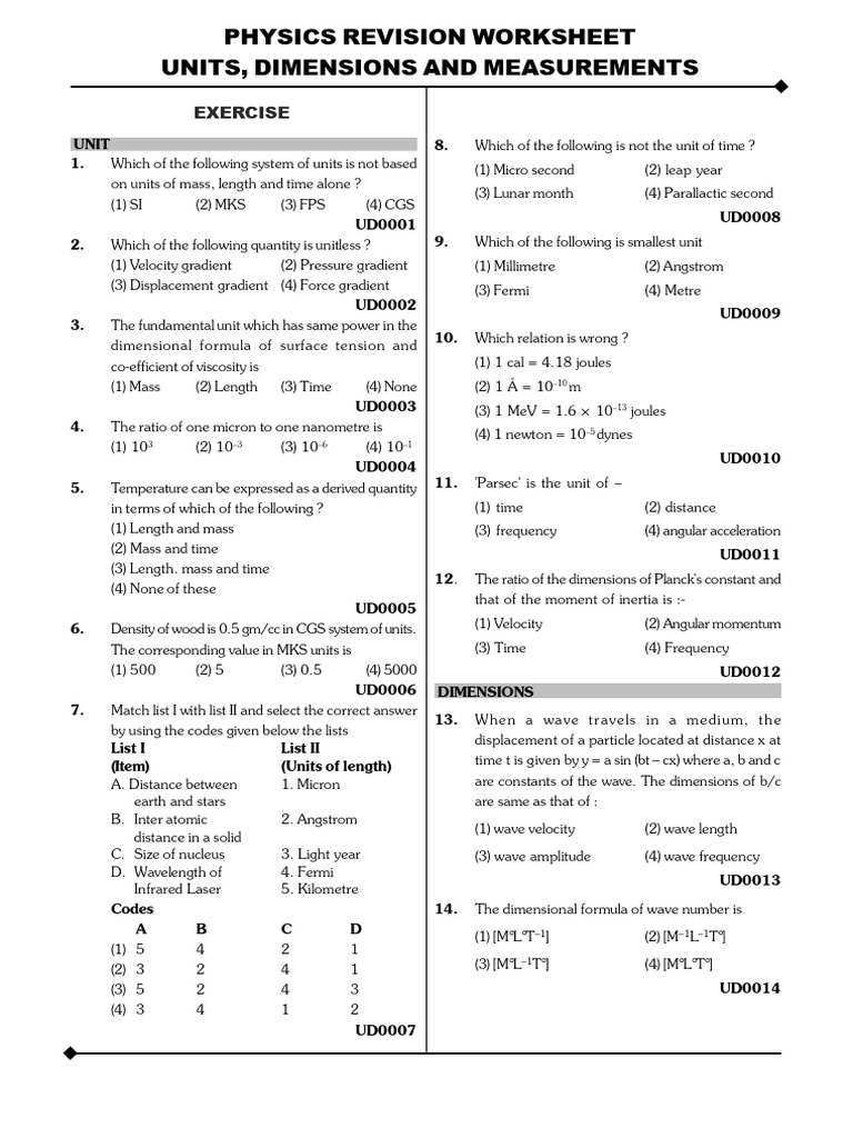 02.units Dimensions & Measurement | PDF
