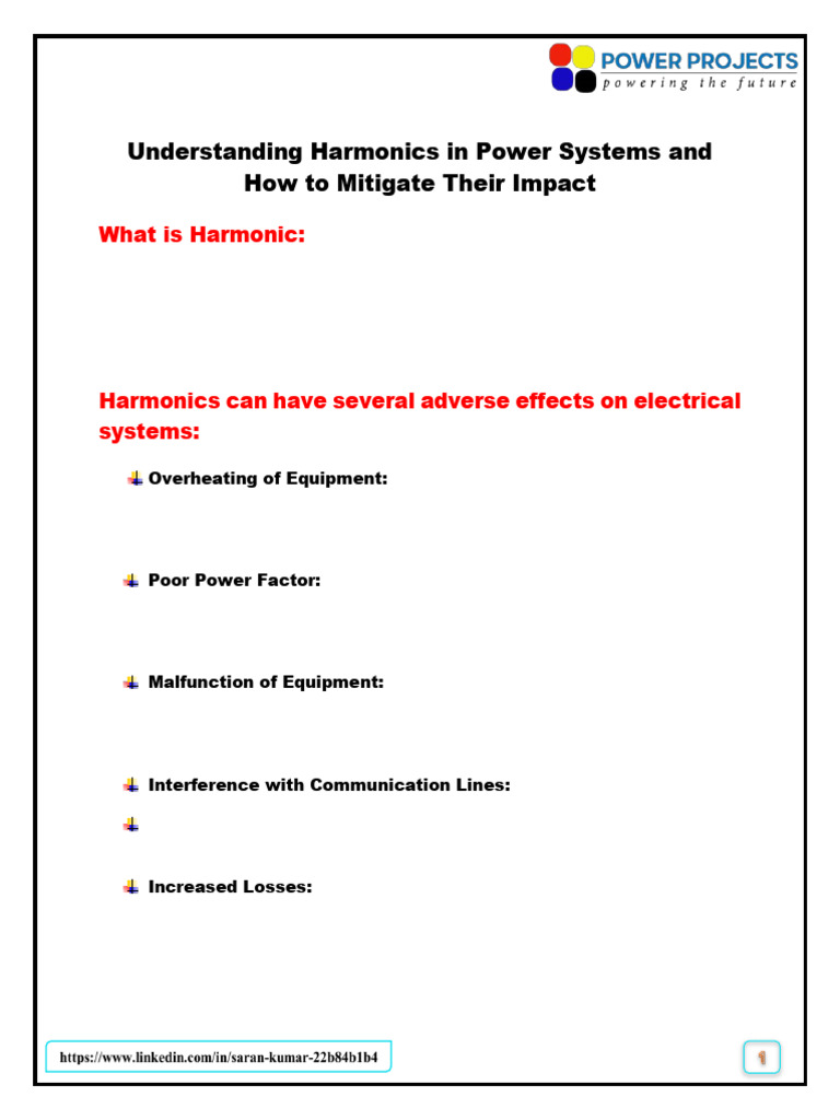 Understanding Harmonics in Power Systems | PDF