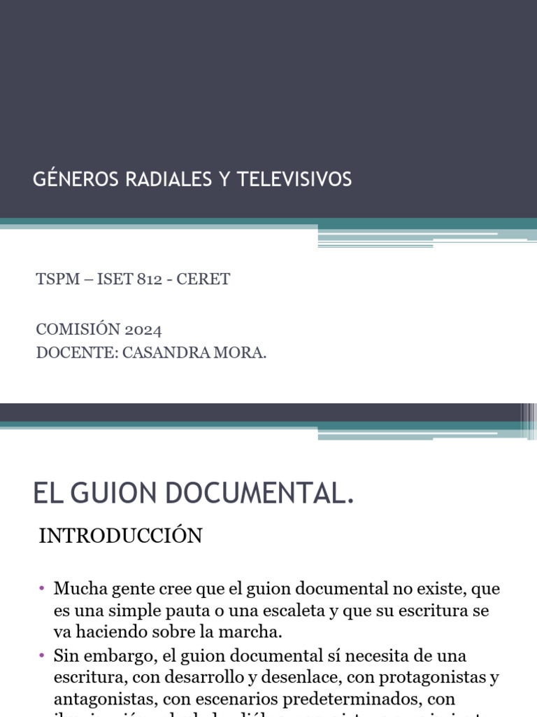 Guion Documental COMISION 2024 - | PDF
