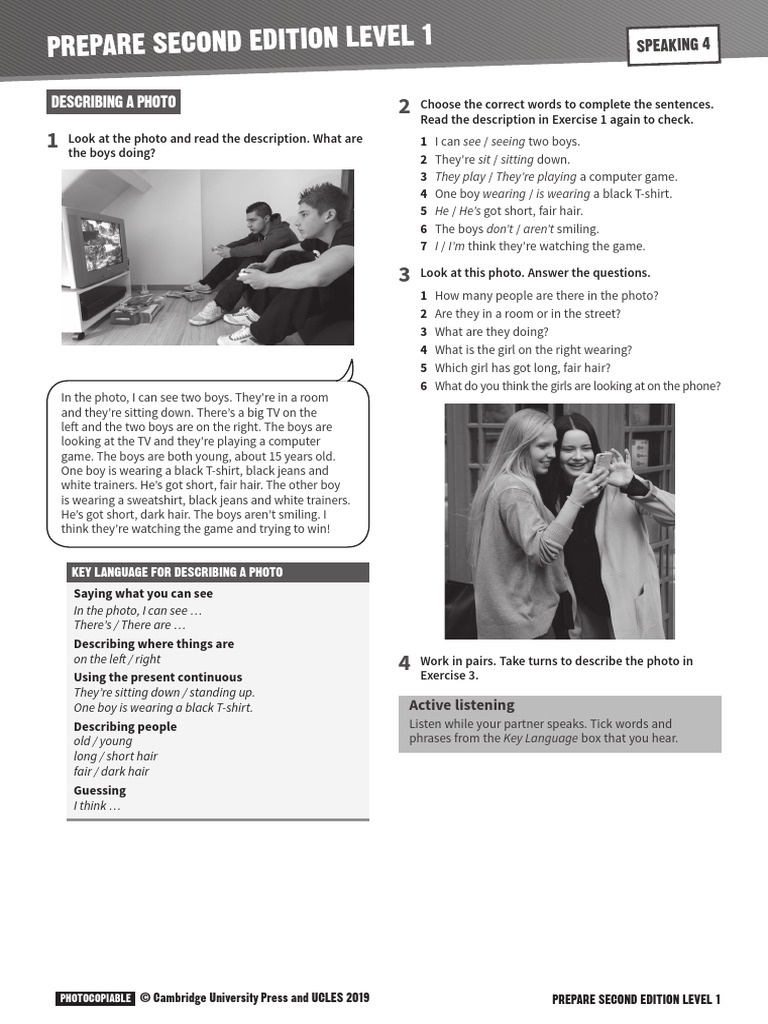 PREPARE_1_Speaking_4 | PDF