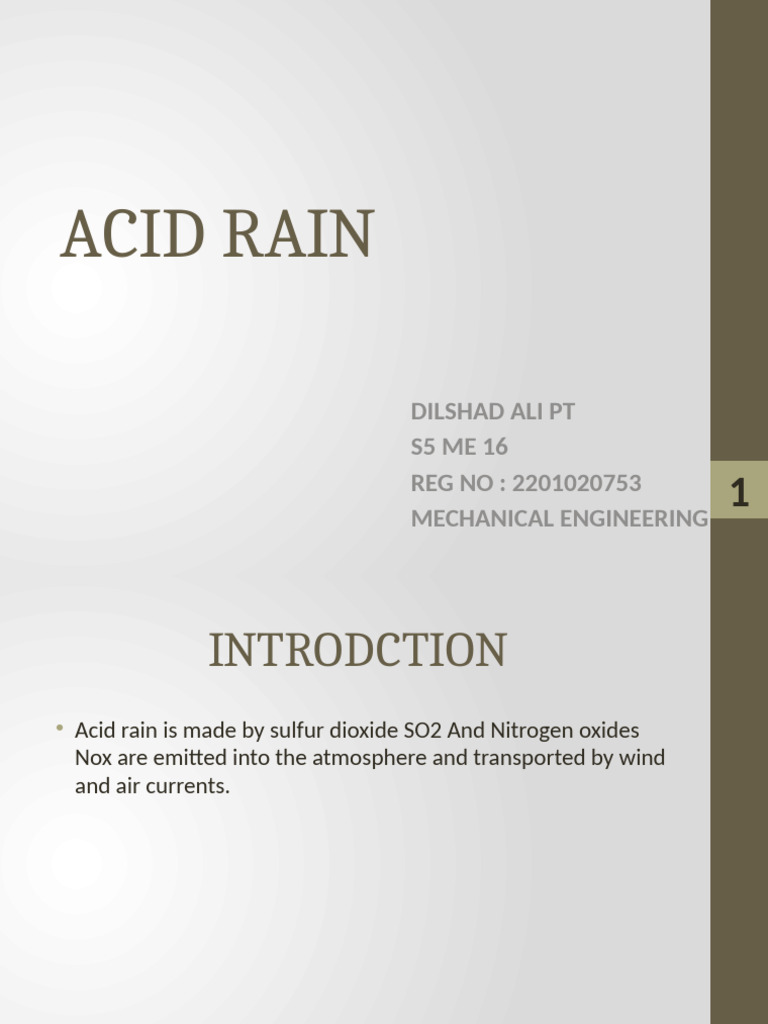 Acid Rain | PDF