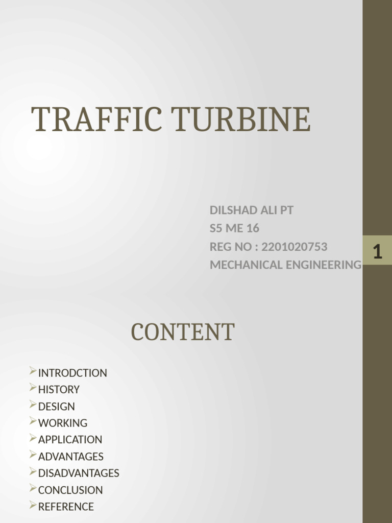 Traffic Turbine | PDF