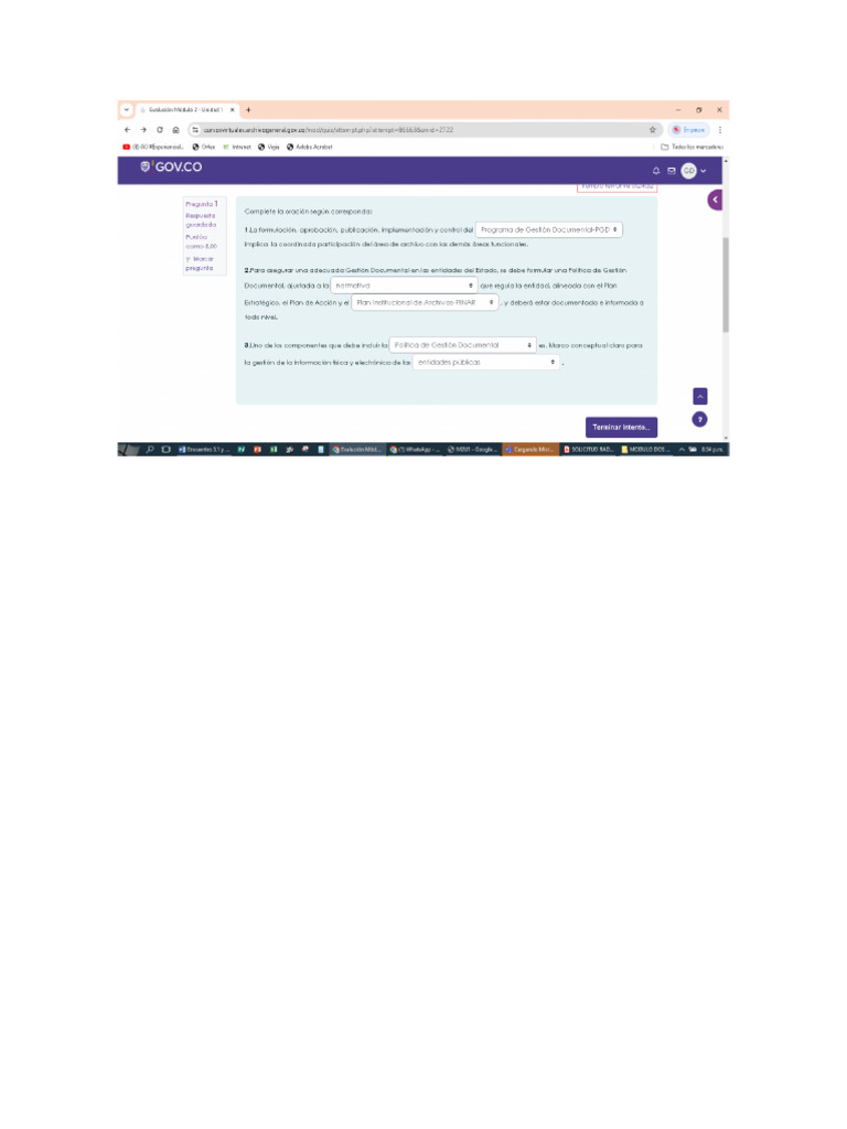EVALUACION MODULO DOS TEMA DOS | PDF