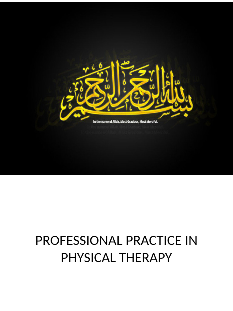 Professional Practice in Physical Therapy | PDF