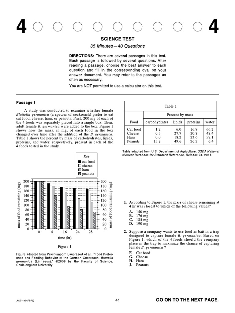 Sci ACT Practice Test 2020 2021 | PDF