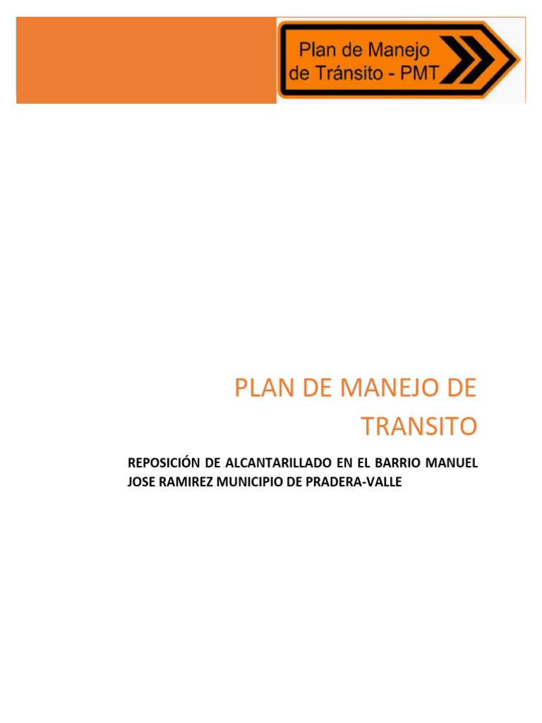 Plan de Manejo Transito V0 | PDF