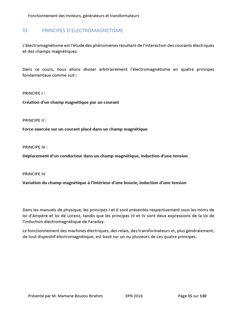 COURS TRANSFO ET MACHINES EPN - PDF - 2 | PDF