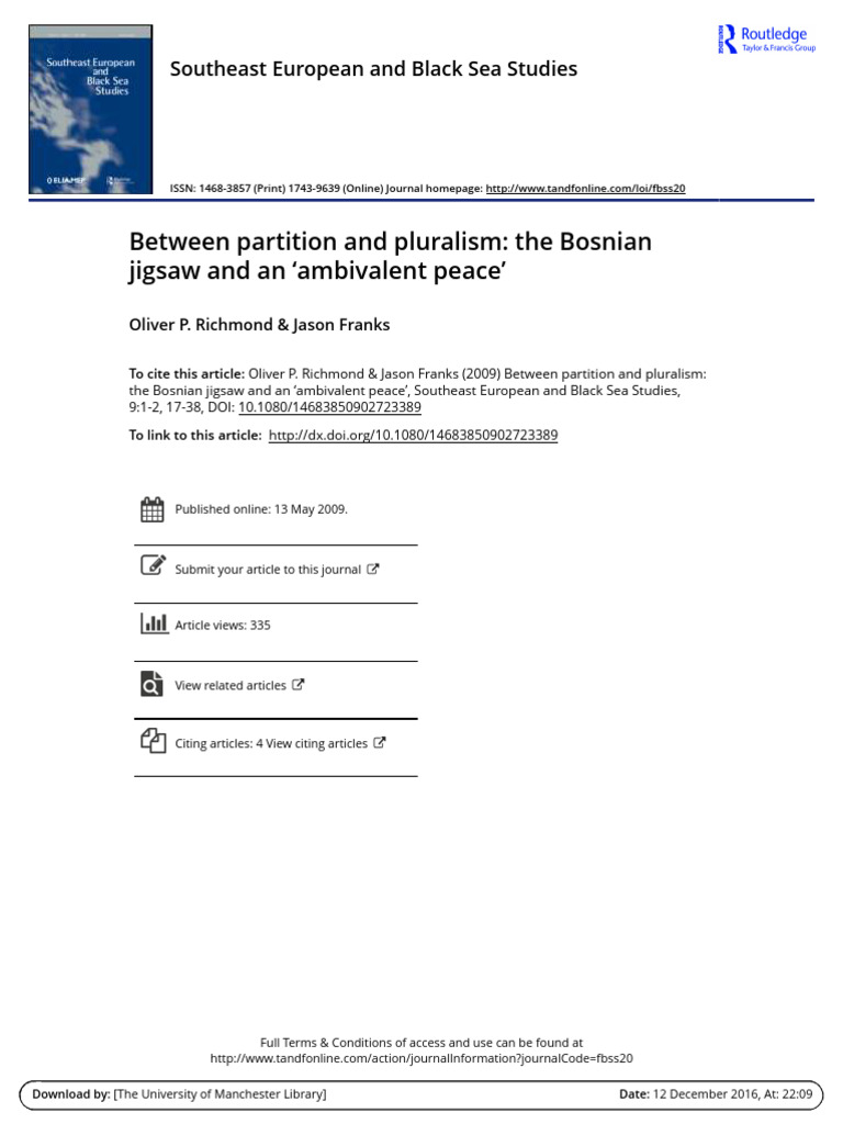 Between Partition and Pluralism The Bosn | PDF