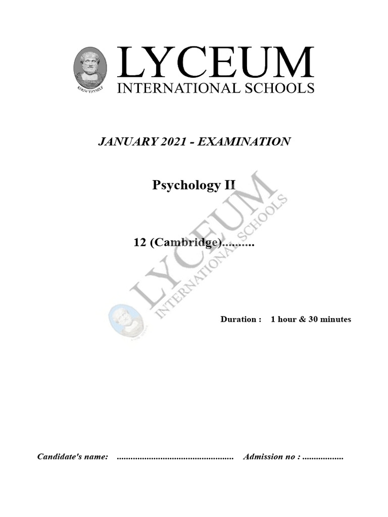 Psychology II | PDF